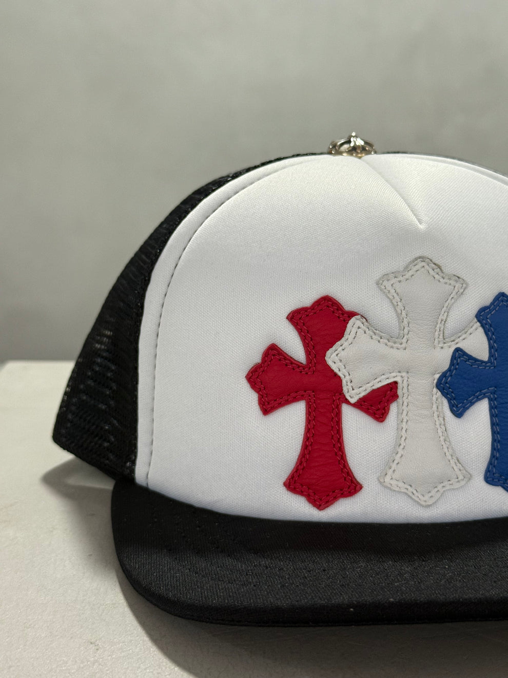Chrome Hearts Triple Cross Patch Trucker Hat – Beyond Archives